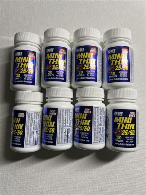 Mini Thin 2550 Energy Booster Pills 8 X30bottles 240 Pill 8 Mo Supply