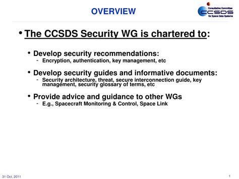 Ppt Ccsds Systems Engineering Area Security Working Group Powerpoint Presentation Id 2838862