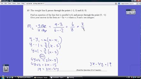 21 Edexcel Igcse 3h 26 May 2016 Q13 Youtube