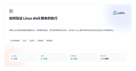 如何验证 Linux Shell 脚本的执行 Labex