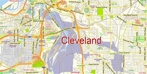 Cleveland Ohio Road Map