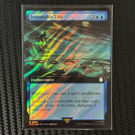 Universes Beyond Fallout Variants Foil Inexorable Tide 0988 Surge