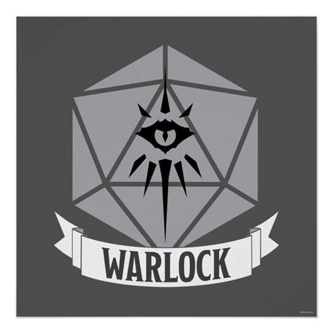 Dandd Warlock Class Symbol Poster Dungeons And Dragons Poster Prints Modern Artwork