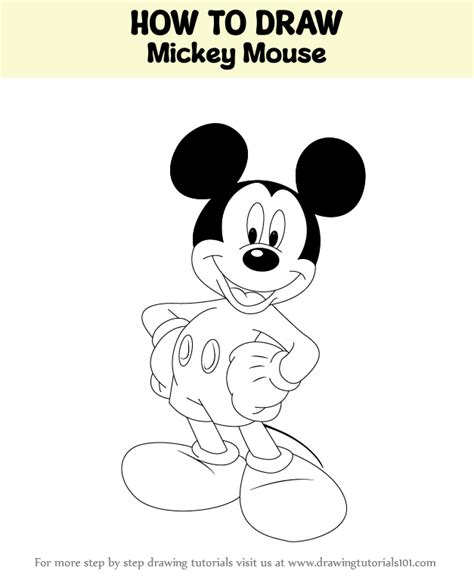 Step By Step Drawing Mickey Mouse