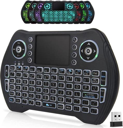BL Mini Wireless Keyboard Remote Control With Touchpad Mouse Combo Backlit GHz Mini Keyboard