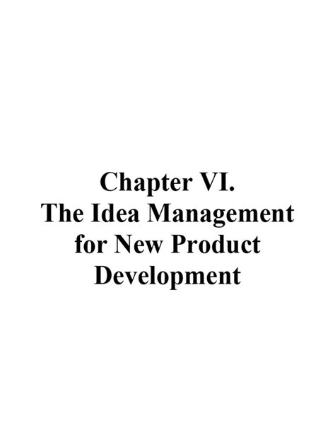 Chapter 6 The Idea Management For New Product Development Pdf New Product Development