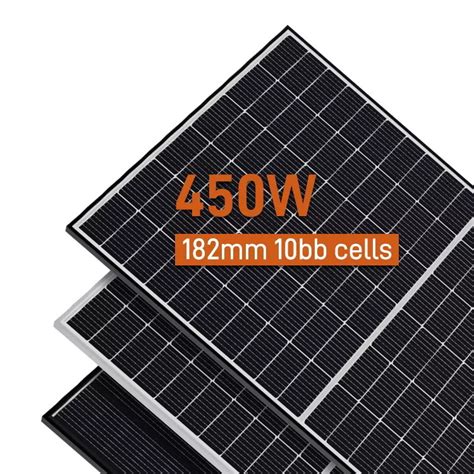 Solar Panels 450w 10bb 182mm Half Cell Pv Module Solar Module Efficiency Water Pump Power