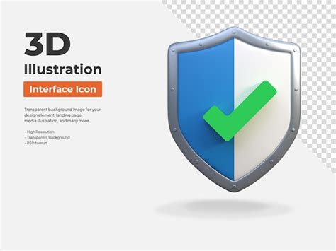 Premium Psd Security Application Interface Isolated 3d Icon Illustration