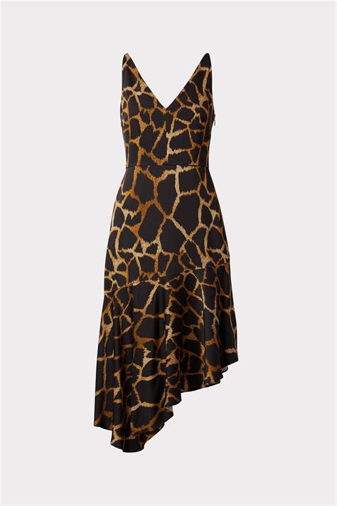 Buy Milly Dashielle Giraffe Print Dress Black Multi At 19 Off Editorialist