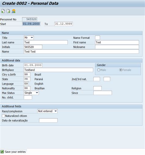 Dynamic Action For Gender In IT 0002 SAP Community