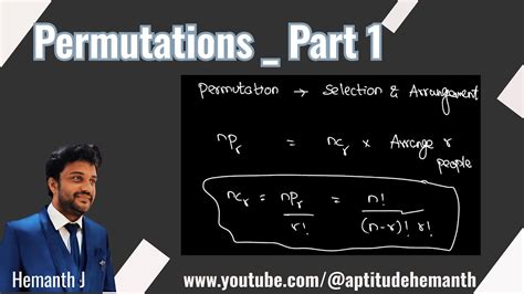 Permutations & Combinations - Part 1 - YouTube