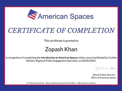 zopash khan on linkedin i m happy to share that i ve completed training ‘introduction to american…