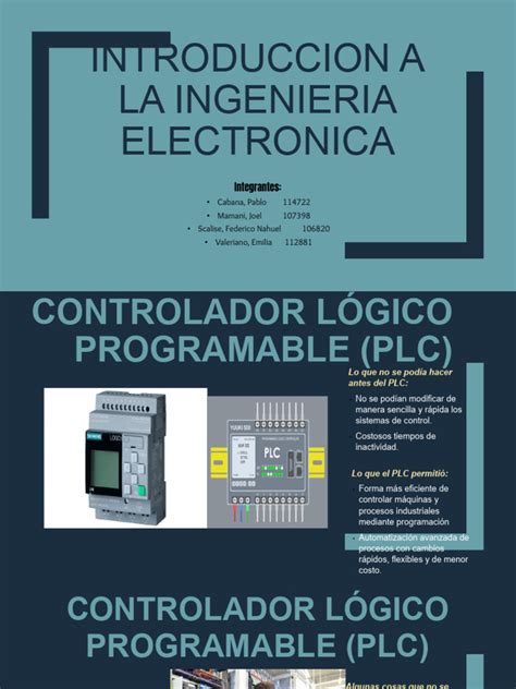 Presentacionpptx Pdf Controlador Lógico Programable Tecnologías