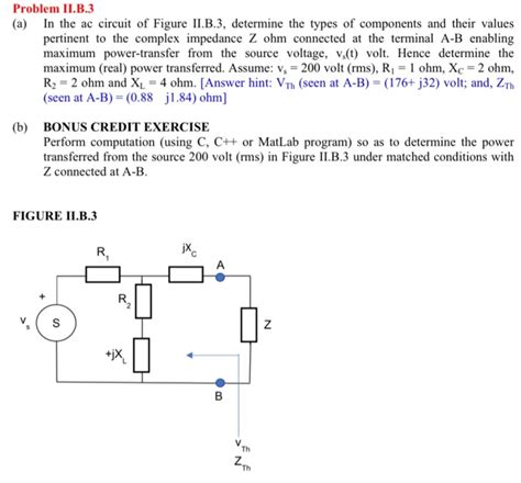 Solved A Problem II B In The Ac Circuit Of Figure Chegg