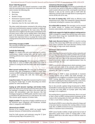 A Study On Ad Hoc On Demand Distance Vector AODV Protocol PDF