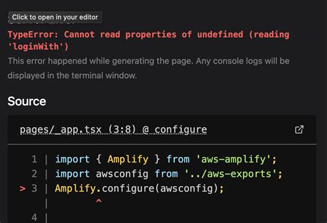 Reactjs Typeerror Cannot Read Properties Of Undefined Reading Loginwith At Amplifyclass