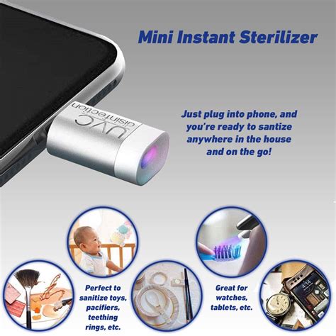 Buy 5s Instant Uv C Mini Sterilizer Usb Mobile Phone Ultraviolet