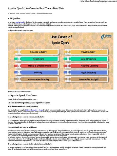 Spark Use Cases Pdf Apache Spark Internet Of Things