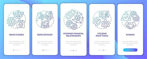 Company Budget Blue Onboarding Mobile App Screen App Company Tutorial