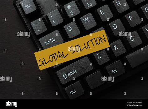 Sign Displaying Global Solution Business Showcase Prototypes That May