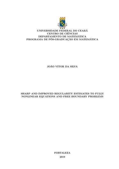 Pdf Sharp And Improved Regularity Estimates To Fully Nonlinear Equations And Free Boundary