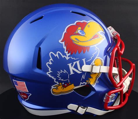 Kansas Jayhawks Ncaa Riddell Speed Full Size Replica Football Helmet