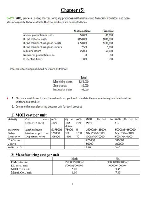 Chapter 5 Exercises Pdf Production And Manufacturing Business