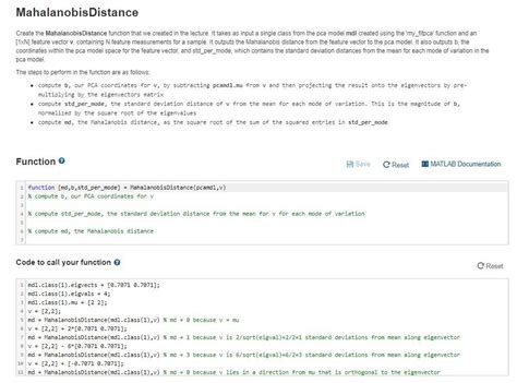 Mahalanobis Distance Create The Mahalanobis Distance
