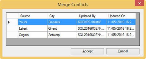 How To Merge A Conflict In SQL Server 2016 Master Data Services