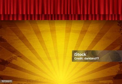 빨간색 서커스 빈티지 커튼 배경입니다 프리젠 테이션 콘서트 쇼를위한 디자인 Fashion Show에 대한 스톡 벡터 아트 및 기타 이미지 Fashion Show 고풍