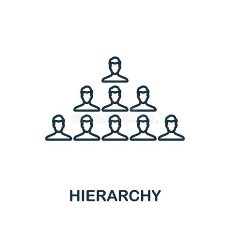 Hierarchy Icon Monochrome Simple Company Structure Icon For Templates