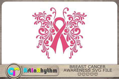 Pink Ribbon Svg Breast Cancer Awareness Graphic By Artinrhythm