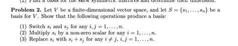 Solved Problem 2 Let V Be A Finite Dimensional Vector