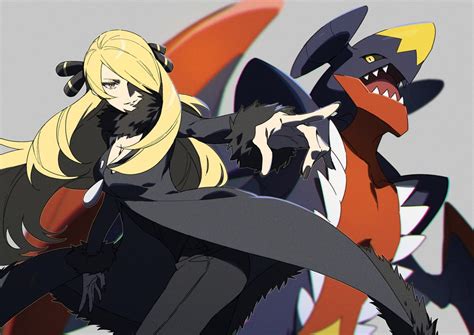 Cynthia Garchomp And Mega Garchomp Pokemon And More Drawn By Xia Ryugo Danbooru