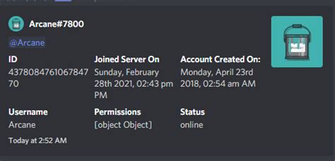 Obtaining User Permissions In User Info Rdiscordjs