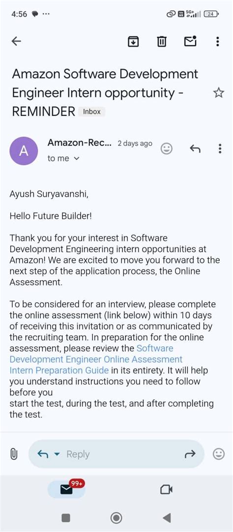 ayush suryavanshi on linkedin amazon sdeinternship motivation