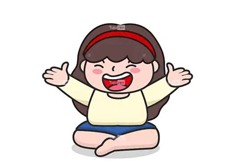 吃货小女孩创意卡通形象免抠元素素材模板下载 图巨人