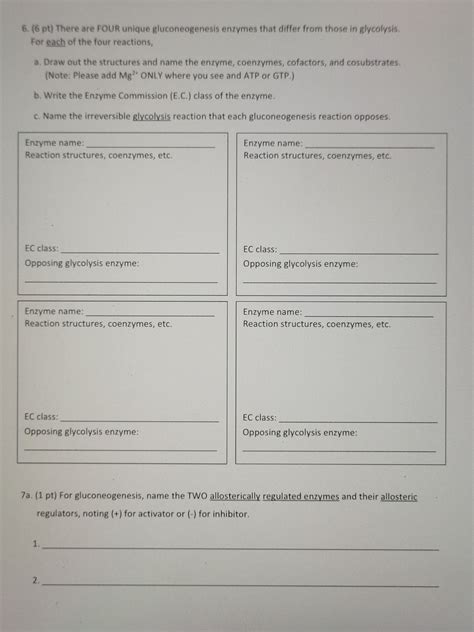 Solved 6 ﻿pt ﻿there Are Four Unique Gluconeogenesis