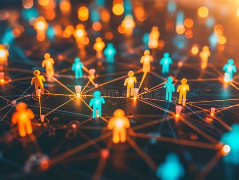 Network Of Connected People In Digital Space Stock Illustration Illustration Of Global