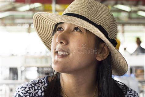 Asian Thai Women Playful Posing For Take Photo Stock Image Image Of Beauty Attractive