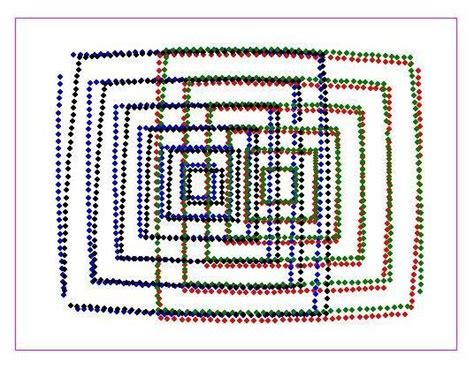 Shows The Distorted And Undistorted Points For One Of The Views Of The