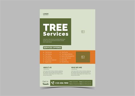 Tree Service Flyer Design Template 3323229 Vector Art At Vecteezy