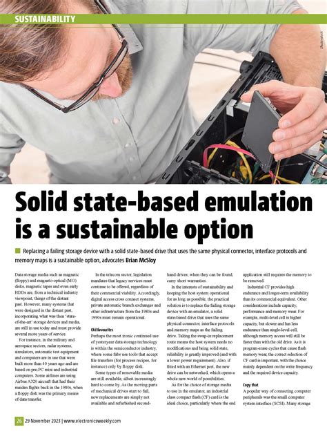 Solid State Based Emulation Is A Sustainable Option Solid State Disks Ltd Ssd