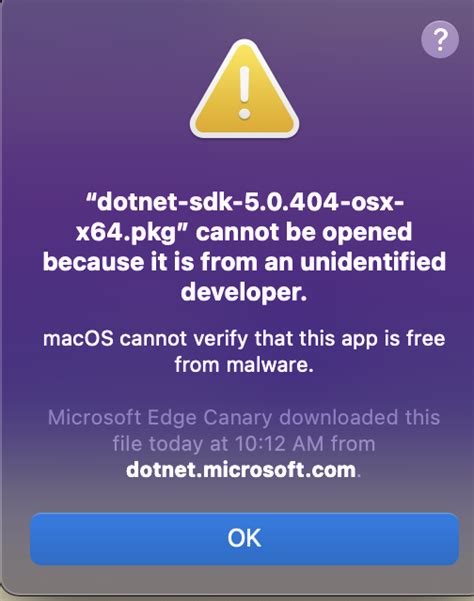 Issue Openinginstalling Net 6010 31416 50404 X64 From The Installer Pkg On Macos 122