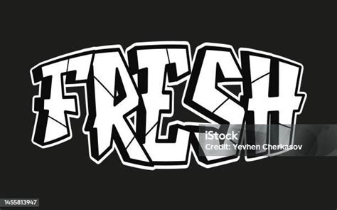 신선한 단어 트리피 사이키델릭 그래피티 스타일의 편지 벡터 손으로 그린 낙서 만화 로고 신선한 그림입니다 재미 있고 멋진 Trippy 편지 패션 티셔츠 포스터 개념에 대 한