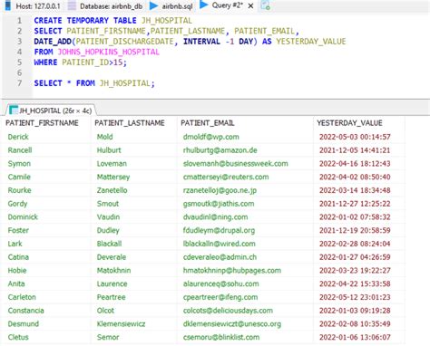Mariadb Create Temporary Table From Select