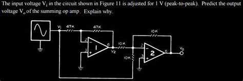 Solved The Input Voltage Vi In The Circuit Shown In The