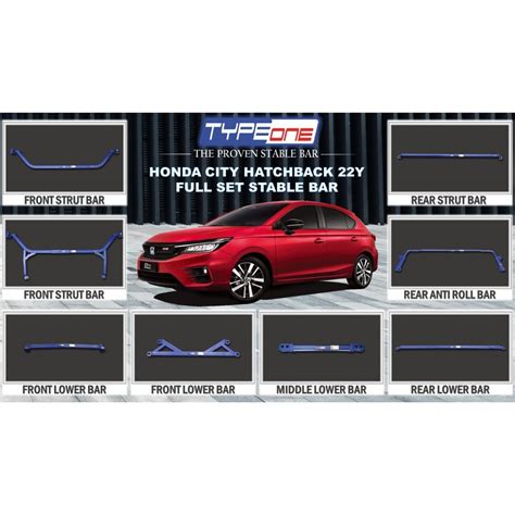 type one honda city 2020 2024 front side rear middle anti struct roll
