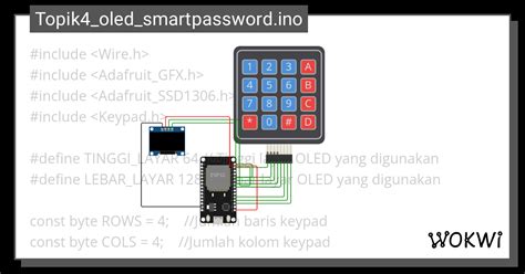 Topik4 Oled Smartpassword Ino Wokwi ESP32 STM32 Arduino Simulator