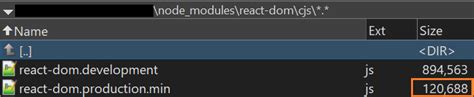 javascript react dom blowing out webpack bundle size massively